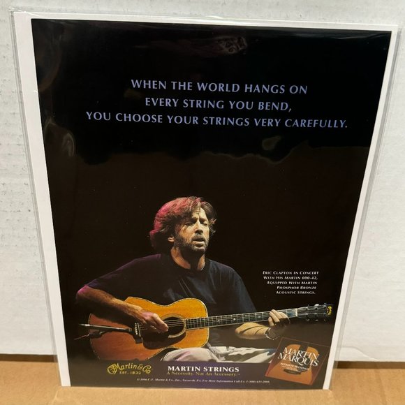 Martin | Art | Eric Clapton Martin Strings 996 Print Advertisement ...